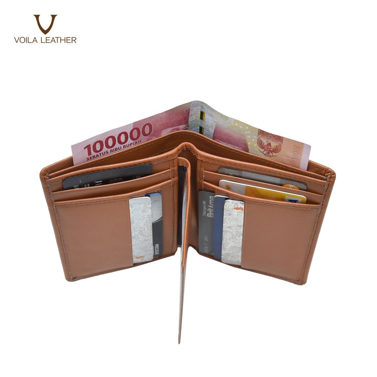Dompet Kulit Pria Voila Roman Brown - Voila Leather