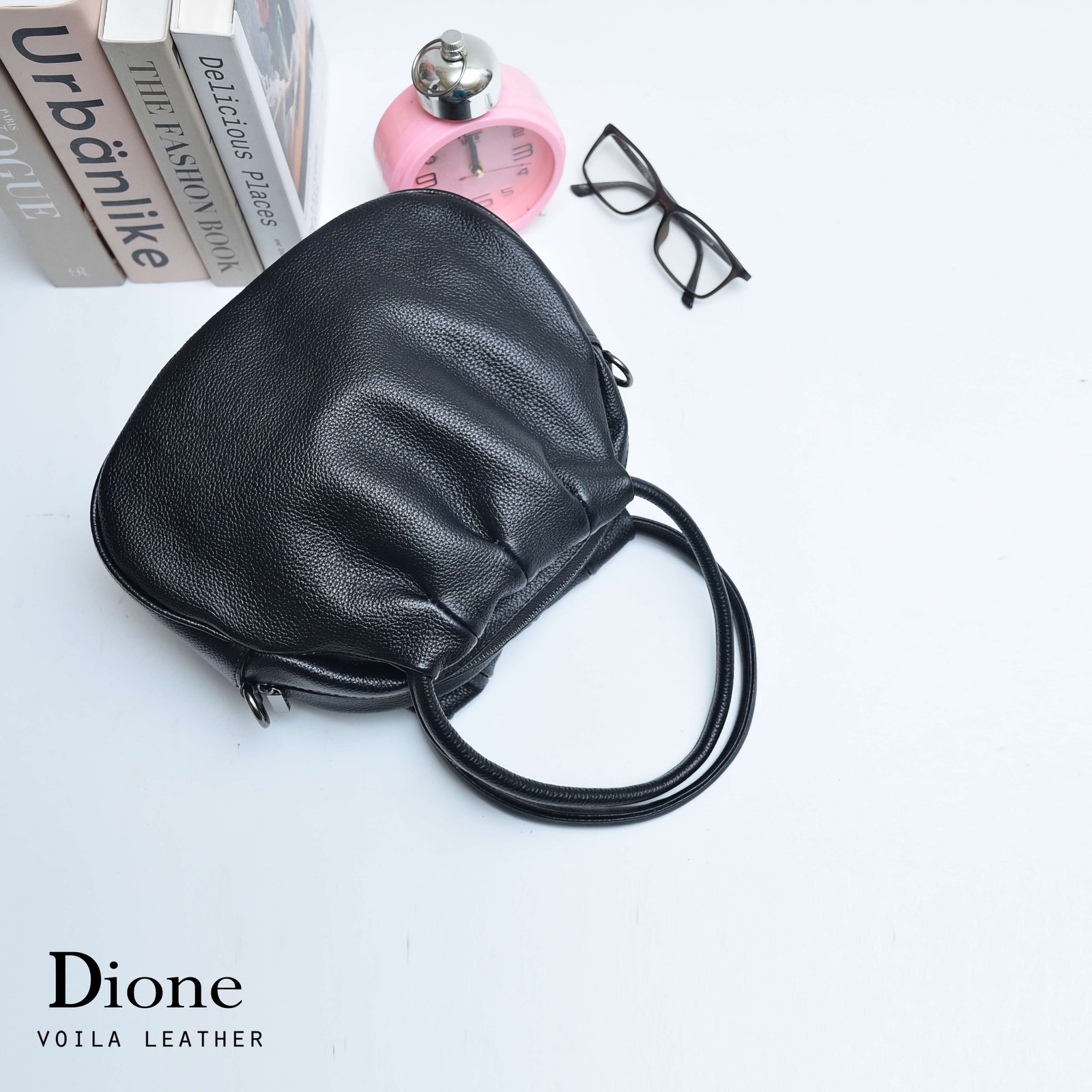 Medium Basket & Sling Bag Genuine Leather Voila Dione - Voila Leather