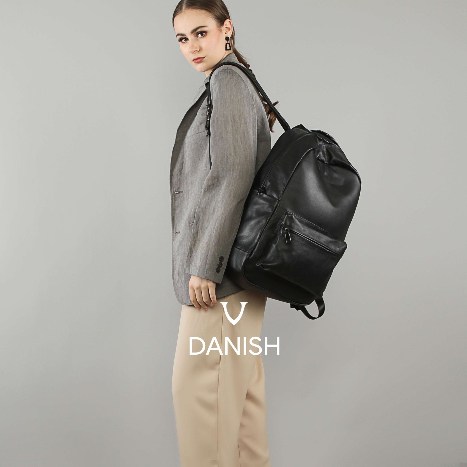 Large Soft Leather Backpack Voila Danish - Voila Leather
