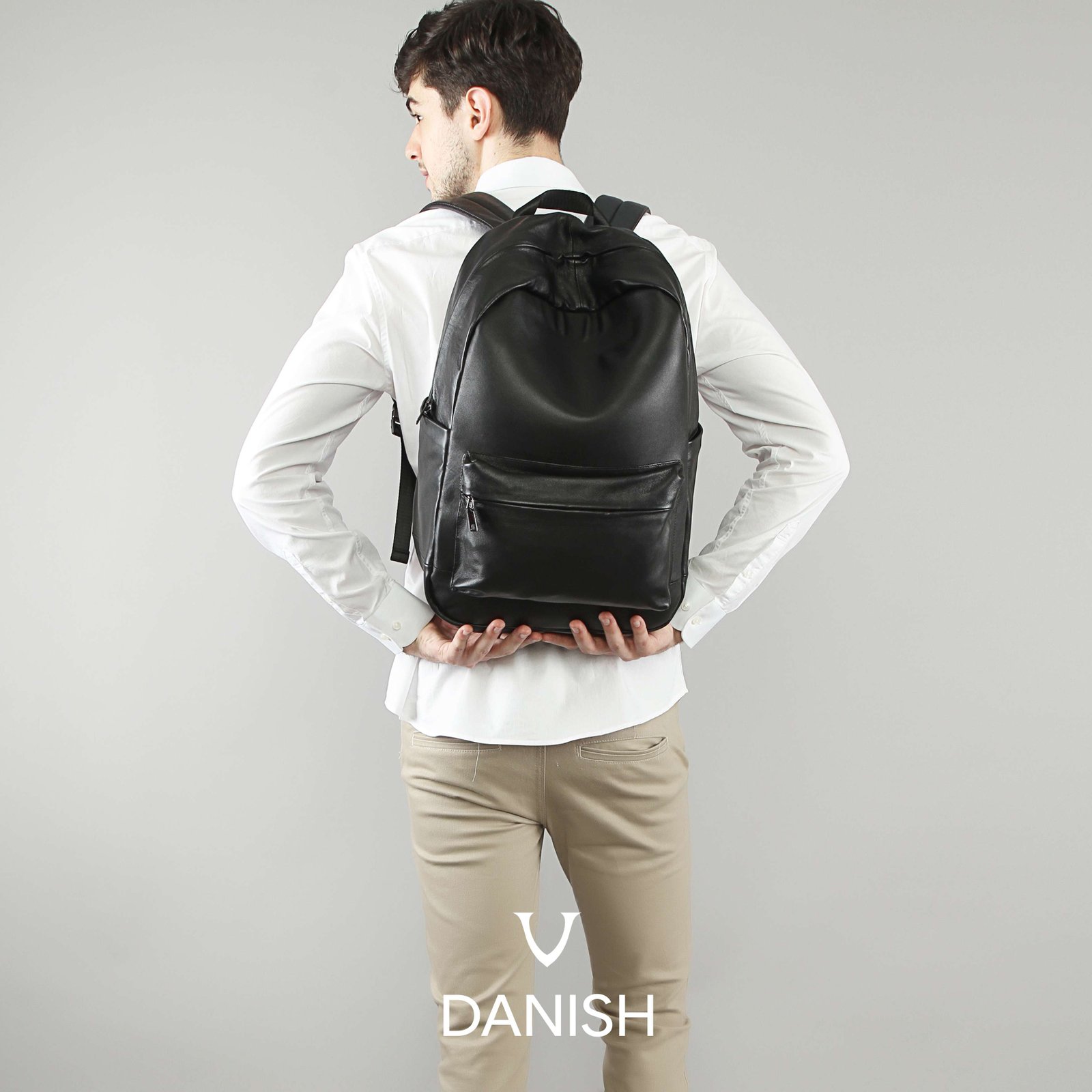 Large Soft Leather Backpack Voila Danish - Voila Leather